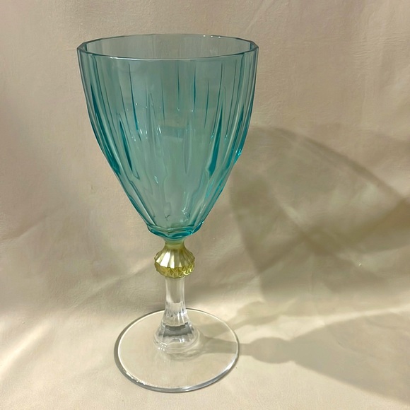 Dining | Cristal Darques Durand Turquoise Disk Stem Teawater Goblet ...
